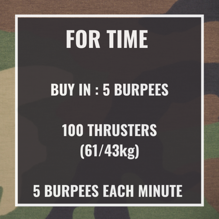 WOD Kalsu : 100 Thrusters. Pas plus. Pas moins.