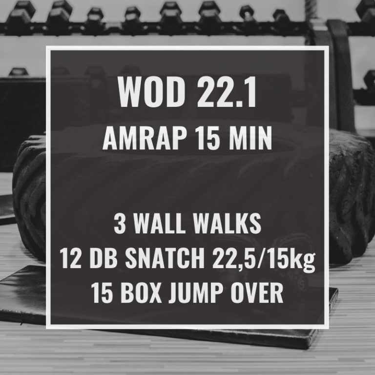 WOD 22.1 : Wall Walks, DB Snatch et Box Jump Over