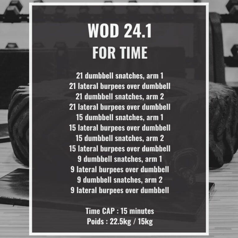 WOD 24.1 des Open de CrossFit : ce que vous devez savoir